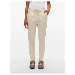 V&eacute;ro Moda Jogger Pants VERO MODA "VMEVA MR LOOSE STRING PANT GA NOOS", Damen, Gr. XS (34), L&auml;nge 32, beige (pumice stone detail:melange), Web, Obermaterial: 65% Viskose, 30% Nylon, 5% Elasthan, meliert, loose fit 7/8-L&auml;nge, Hosen, hinten mit elastischem B&uuml;ndchen