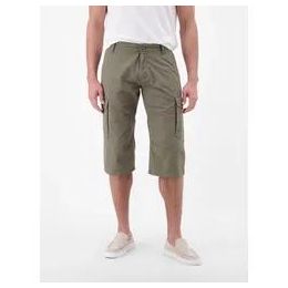 Cargoshorts Lerros "Bermuda mit Cargotaschen, lang geschnitten", Herren, Gr. 38, nordic olive, 100% Baumwolle, Hosen