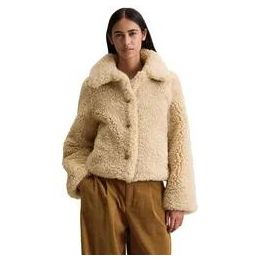 Marc O'Polo Outdoorjacke MARC O'POLO DENIM "aus weichem Curly-Pl&uuml;sch", Damen, Gr. XXL, beige (sand melange), Obermaterial: 100% Polyester. Futter: 100% Baumwolle, unifarben, regular fit, normaler Saum, Jacken Outdoorjacke