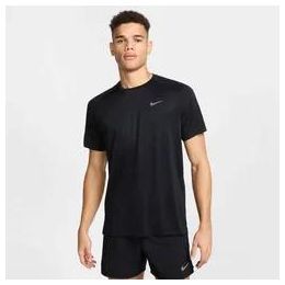 Laufshirt Nike "M NK DFADV STRIDE SS TOP", Herren, Gr. L, schwarz, reflect, Obermaterial: 100% Polyester, normal, Rundhals, Shirts Laufshirt, sportliche Passform, Kurzarm, f&uuml;r Lauftraining, atmungsaktiv