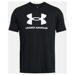 T-Shirt Under Armour "UA SPORTSTYLE LOGO UPDATE SS", Herren, Gr. M, schwarz,, wei&szlig;, Obermaterial: 60% Baumwolle, 40% Polyester, Shirts T-Shirt, sportlicher Stil, f&uuml;r Sportmode und aktive Freizeit