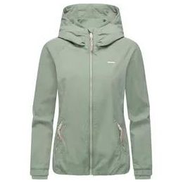 Outdoorjacke Ragwear "Dizzie A YOUMODO", Gr. XL (42), gr&uuml;n, Material: 68% Baumwolle, 32% Nylon, regular fit h&uuml;ftbedeckend, hoch geschlossener Ausschnitt, &Auml;rmel ohne &Auml;rmelschlitz elastischer Bund mit innenliegendem Gummizug, Jacken Outdoorjacke, Leichte &Uuml;bergangsjacke mit gro&szlig;er Kapuze