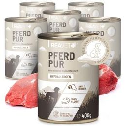 REAVET Hunde Nassfutter - Pferd PUR 6x400 g