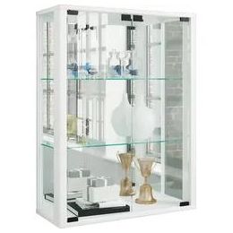 Wandregal Vcm "Wandvitrine H&auml;ngevitrine Glasvitrine Udina Spiegel", wei&szlig;, B:60cm T:25cm, Regale, Wandregal