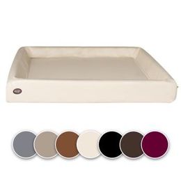 SABRO Hundebett KUDDE Kunstleder creme/ beige 60 cm, 70 cm