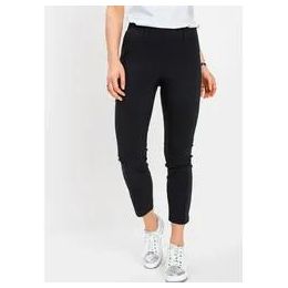 7/8-Hose bonprix, Damen, Gr. 36, N-Gr, schwarz, Web, Obermaterial: 73% Viskose, 23% Polyamid, 4% Elasthan, festlich, slim fit, Hosen 7/8-Hose, aus elastischem Materialmix mit Viskose, slim fit Passform