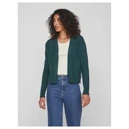 Cardigan Vila "VIRIL SHORT L/S KNIT CARDIGAN-NOOS", Damen, Gr. XXL, rosa (ponderosa pine detail:schwarz melange), Feinstrick, Obermaterial: 50% Viskose, 27% Nylon, 23% Polyester, meliert, unifarben, regular fit normal, V-Ausschnitt, Rippstrickb&uuml;ndchen, Strickjacken, Materialmix, regular fit