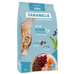 Sanabelle Trockenfutter Katze, Kitten, Huhn 2x2 kg