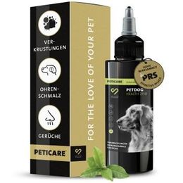 Peticare Ohren-Reiniger f&uuml;r Hunde, l&ouml;st Schmutz & Verkrustungen, bei Ger&uuml;chen