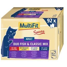 MultiFit Adult Sauce Duo Fish & Classic Mix Multipack XXL 92x100g