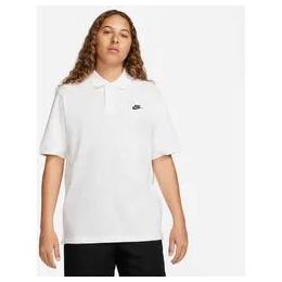 Poloshirt Nike SPORTSWEAR "M NK CLUB SS POLO PIQUE", Herren, Gr. 3XL, wei&szlig;, schwarz, Jersey, Obermaterial: 100% Baumwolle, normal, Rundhals, Shirts, gerade Passform, kurze &Auml;rmel, 2-Knopf-Kragen, sportlicher Stil