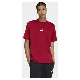 T-Shirt Adidas SPORTSWEAR "ESSENTIALS 3-STREIFEN SINGLE JERSEY", Herren, Gr. 3XL, active maroon, wei&szlig;, Obermaterial: 100% Baumwolle, normal, Rundhals, Shirts T-Shirt, mit Rundhalsausschnitt, aus Baumwolle, weiches Single Jersey