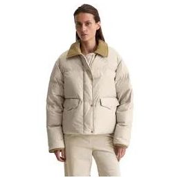 Marc O'Polo Outdoorjacke MARC O'POLO "im Barnjacket-Stil aus recyceltem Polyester", Damen, Gr. 42, beige (light oat), Obermaterial: 100% Polyester; F&uuml;llung: 80% Daune, 20% Feder, unifarben, regular fit, Jacken Outdoorjacke