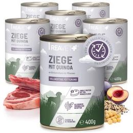 REAVET Hundenassfutter - Ziege mit Hirse an Kichererbsen & Pflaume 6x400 g