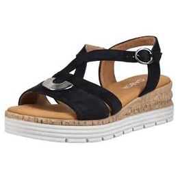Riemchensandale Gabor COMFORT "Gabor Comfort Sandalen Leder", Damen, Gr. 38, dunkelblau, Leder, Schuhe Riemchensandale