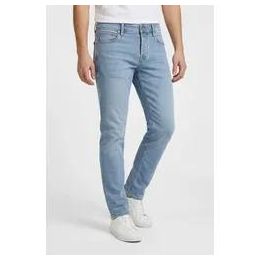 Jack & Jones Slim-fit-Jeans JACK & JONES "JJIGLENN JJICON", Herren, Gr. 34, L&auml;nge 32, blau denim, Denim/Jeans, Obermaterial: 77% Baumwolle, 14% Polyester, 8% Viskose, 1% Elasthan, Abriebeffekte, slim fit lang, Jeans Slim-fit-Jeans