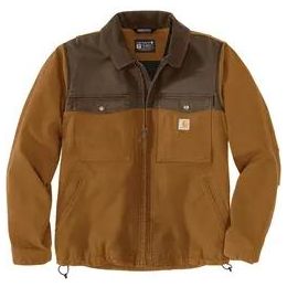 Funktions-Kapuzensweatjacke Carhartt "Montana", Herren, Gr. XXL, braun, Obermaterial: 60% Baumwolle CO. 40% Polyester PES., Sweatjacken