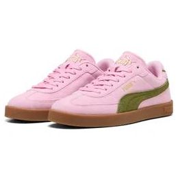 Sneaker Puma "CLUB II ERA SUEDE", Damen, Gr. 38,5, pink shimmer, olive gr&uuml;n, Leder, unifarben, Schuhe Sneaker, mit sportlichem Design, mit Schn&uuml;rverschluss, mit Gummilaufsohle