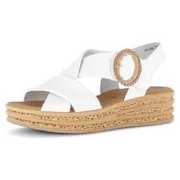 Plateausandaletten Gabor "Plateau Sandale", Damen, Gr. 40, creme, Schuhe