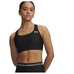 Sport-BH Under Armour "HEATGEAR MID", Damen, Gr. L, N-Gr, ultimate schwarz,, wei&szlig;, Obermaterial: 87% Polyester, 13% Elasthan. Futter: 92% Polyester, 8% Elasthan, BHs Sport-BH, elastisches Material mit 13% Elasthan, atmungsaktives Futter