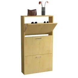 Schuhschrank Vcm "Holz Regal Schuhschrank Schuhkipper Sulos M", braun (honig, eiche), B:59cm T:17cm, Obermaterial: 100% Holz Wood., Schr&auml;nke, Schuhschrank