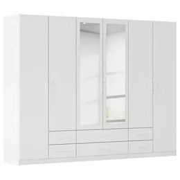Kleiderschrank Rauch "Schrank Garderobe Ankleide GAMMA Breiten 91/136/181/226/271/315/360 cm", alpinwei&szlig;, griffe wei&szlig;, B:271cm H:210cm T:54cm, Holzwerkstoff, Schr&auml;nke, Kleiderschrank, verschiedene Griff-Varianten, mit Spiegel TOPSELLER MADE IN GERMANY, Topseller