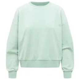 Sweater Ragwear "Wuss Embossed", Damen, Gr. L (40), mint, Material: 94% Polyester, 6% Elasthan, oversize h&uuml;ftlang, Rundhals, &Auml;rmel ohne &Auml;rmelschlitz Rippb&uuml;ndchen, Sweatshirts Sweater, kuschelig weiches oversized Sweatshirt