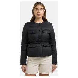 Steppjacke Khujo "Cinnia", Damen, Gr. M (38), schwarz, Obermaterial: 100% Nylon. Innenfutter: 100% Nylon. Wattierung: 100% Polyester, gerade h&uuml;ftlang, hoch geschlossener Ausschnitt, &Auml;rmel ohne &Auml;rmelschlitz abgesteppte Kante, Jacken Steppjacke, Elegante Damen &Uuml;bergangsjacke mit Tailleng&uuml;rtel
