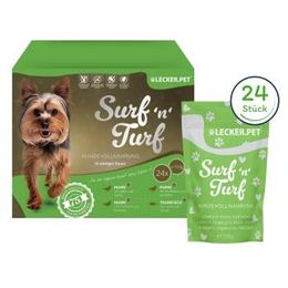 LYRA PET Lecker.Pet Surf'n'Turf Pouches Hundefutter Nassfutter 4er Mix Multipack