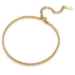 Armband Firetti "Schmuck Geschenk Edelstahl Armschmuck Drehkettenglieder Twisted", gelbgoldfarben, Armb&auml;nder, Damen, 25cm, Edelstahl, Armband