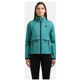 Windbreaker Khujo "Olia", Damen, Gr. XXL (44), north sea teal, Obermaterial: 100% Polyester. Innenfutter: 100% Nylon, gerade h&uuml;ftlang, hoch geschlossener Ausschnitt, normaler Saum mit Gummizug, Jacken Windbreaker, &Uuml;bergangsjacke mit im Kragen verstaubarer Kapuze