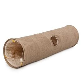 Canadian Cat Company Katzentunnel XXL mit Kuschelfell beige