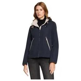 Outdoorjacke Gil Bret, Damen, Gr. 42, deep navy, Web, Obermaterial: 100% Polyester, unifarben, regular fit normal, Jacken Outdoorjacke, mit Kapuze