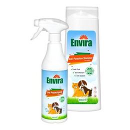 Envira Anti-Parasiten-Set f&uuml;r Hunde & Katzen - Schutz vor Zecken, Fl&ouml;hen & Larven