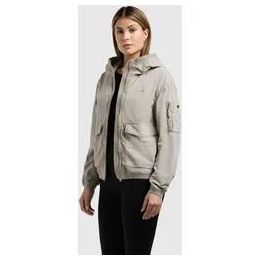 Blouson Khujo "VONA", Damen, Gr. S, bone beige, Web, 100% Nylon, Crinkleoptik, regular fit h&uuml;ftlang, eingesetzt angesetztes B&uuml;ndchen, Jacken Blouson