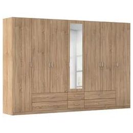 Kleiderschrank Rauch "Schrank Garderobe Ankleide GAMMA Breiten 91/136/181/226/271/315/360 cm", eiche sonoma, griffe alu, B:315cm H:210cm T:54cm, Holzwerkstoff, Schr&auml;nke, Kleiderschrank, verschiedene Griff-Varianten, mit Spiegel TOPSELLER MADE IN GERMANY, Topseller