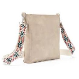 Umh&auml;ngetasche Vivance "Handtasche", Damen, Gr. B/H/T: 25cm x 24cm x 5cm, sand, Lederimitat, unifarben, Taschen Umh&auml;ngetasche, Schultertasche, Crossbody-Bag mit austauschbarem Schulterriemen VEGAN