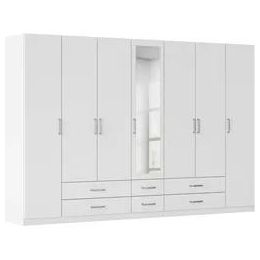 Kleiderschrank Rauch "Schrank Garderobe Ankleide GAMMA Breiten 91/136/181/226/271/315/360 cm", alpinwei&szlig;, griffe chrom, B:315cm H:210cm T:54cm, Holzwerkstoff, Schr&auml;nke, Kleiderschrank, verschiedene Griff-Varianten, mit Spiegel TOPSELLER MADE IN GERMANY, Topseller