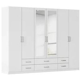 Kleiderschrank Rauch "Schrank Garderobe Ankleide GAMMA Breiten 91/136/181/226/271/315/360 cm", alpinwei&szlig;, griffe chrom, B:271cm H:210cm T:54cm, Holzwerkstoff, Schr&auml;nke, Kleiderschrank, verschiedene Griff-Varianten, mit Spiegel TOPSELLER MADE IN GERMANY, Topseller