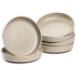 Teller-Set Leonardo "Suppenteller ROMA, Keramikteller, ca. 20 cm, 6-teilig", beige, 6 Stk., Keramik, Geschirr-Sets, Teller Set, Geschirr-Set, Service, sp&uuml;lmaschinengeeignet