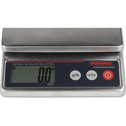 Soehnle Kompaktwaage, mit 3-Tasten-Bedienung, W&auml;gebereich bis 5 kg, Ablesbarkeit 1 g, W&auml;geplatte 150 x 210 mm