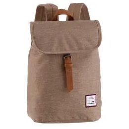 Cityrucksack Kangaroos, Gr. B/H/T: 25cm x 40cm x 13cm, beige (sand), Nylon, Rucks&auml;cke Cityrucksack, in schlichter Optik