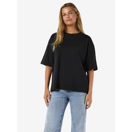 Kurzarmshirt Noisy may "NMKIM S/S T-SHIRT JRS NOOS", Damen, Gr. S, schwarz, Jersey, Obermaterial: 100% Baumwolle, unifarben, regular fit normal, Rundhals, Shirts, Baumwolle, regular fit