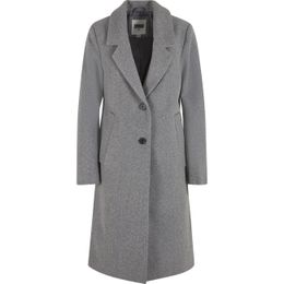 Winterjacke Urban Classics "Urban Classics Ladies Basic Coat", Damen, Gr. L, schwarzgraumelange, 100% Polyester, unifarben, normal, amerikanischer Ausschnitt, Jacken Winterjacke