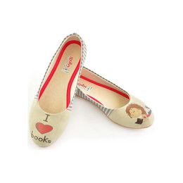 Goby Ballerinas in Beige/ Rot/ Hellblau - 71% | Gr&ouml;&szlig;e 42 | Damen-ballerinas