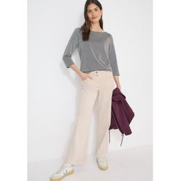 Cecil Longsleeve in Dunkelblau/ Wei&szlig; - 23% | Gr&ouml;&szlig;e M | Damen-tops