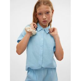 Vero Moda Girl Hemd "Natali" in Hellblau - 62% | Gr&ouml;&szlig;e 164 | Kinder-blusen-hemden