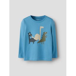 name it Longsleeve "Ponati" in Blau - 25% | Gr&ouml;&szlig;e 122/128 | Kinder-longsleeves