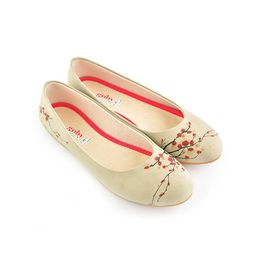 Goby Leder-Ballerinas in Beige - 70% | Gr&ouml;&szlig;e 36 | Damen-ballerinas