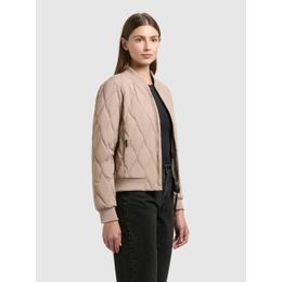 Steppjacke Khujo "FEEN2", Damen, Gr. L, latte beige, Web, 84% Nylon, 16% Polyurethan, unifarben, regular fit, eingesetzt Rippb&uuml;ndchen, Jacken Steppjacke